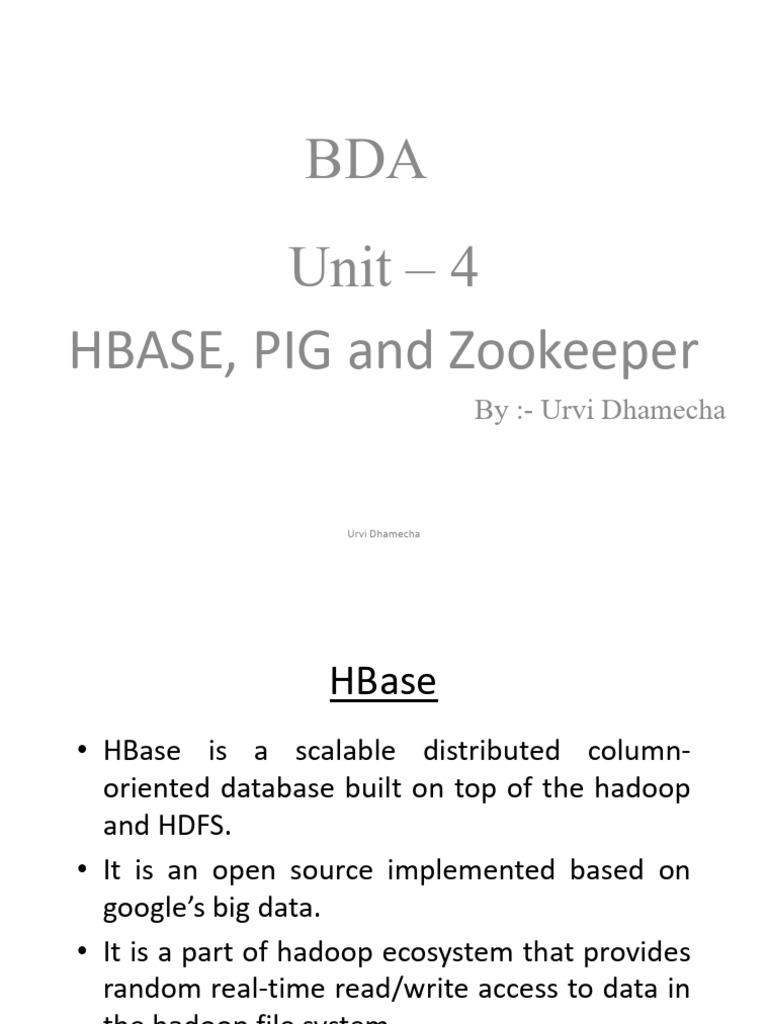 BDA UNIT-4 | PDF | Database Index | Apache Hadoop