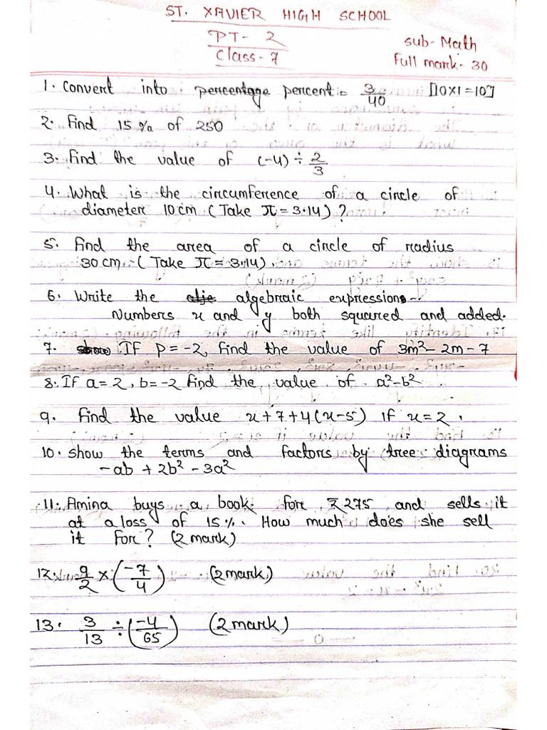 STD 7 Math | PDF