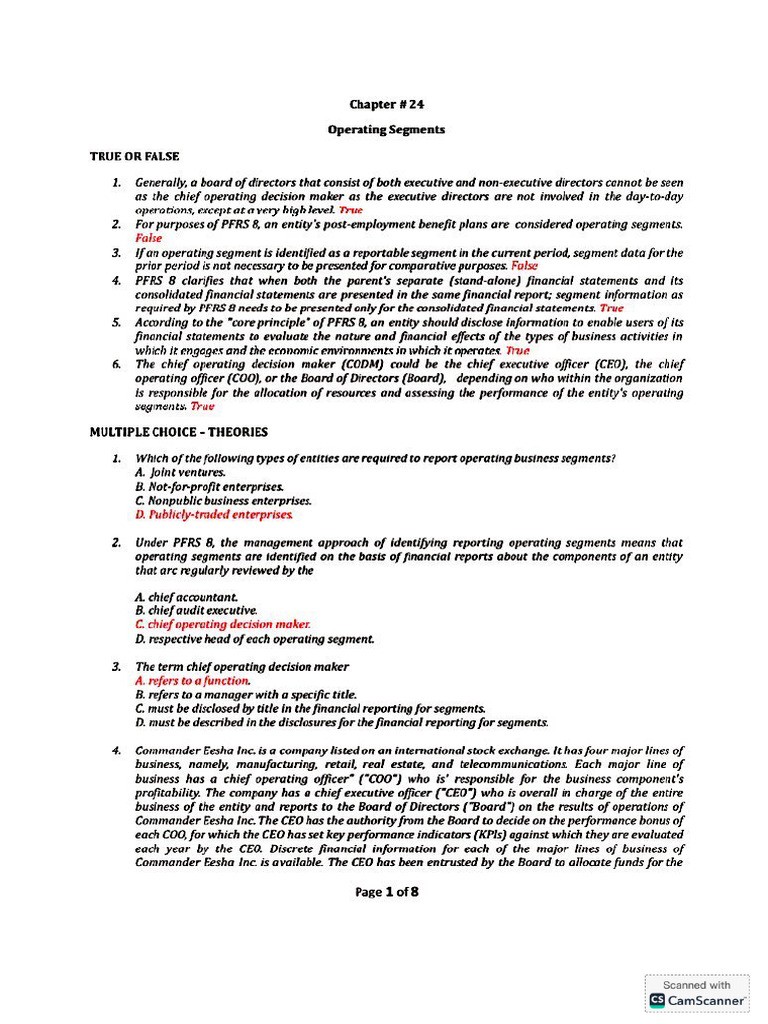 Operating Segments | PDF