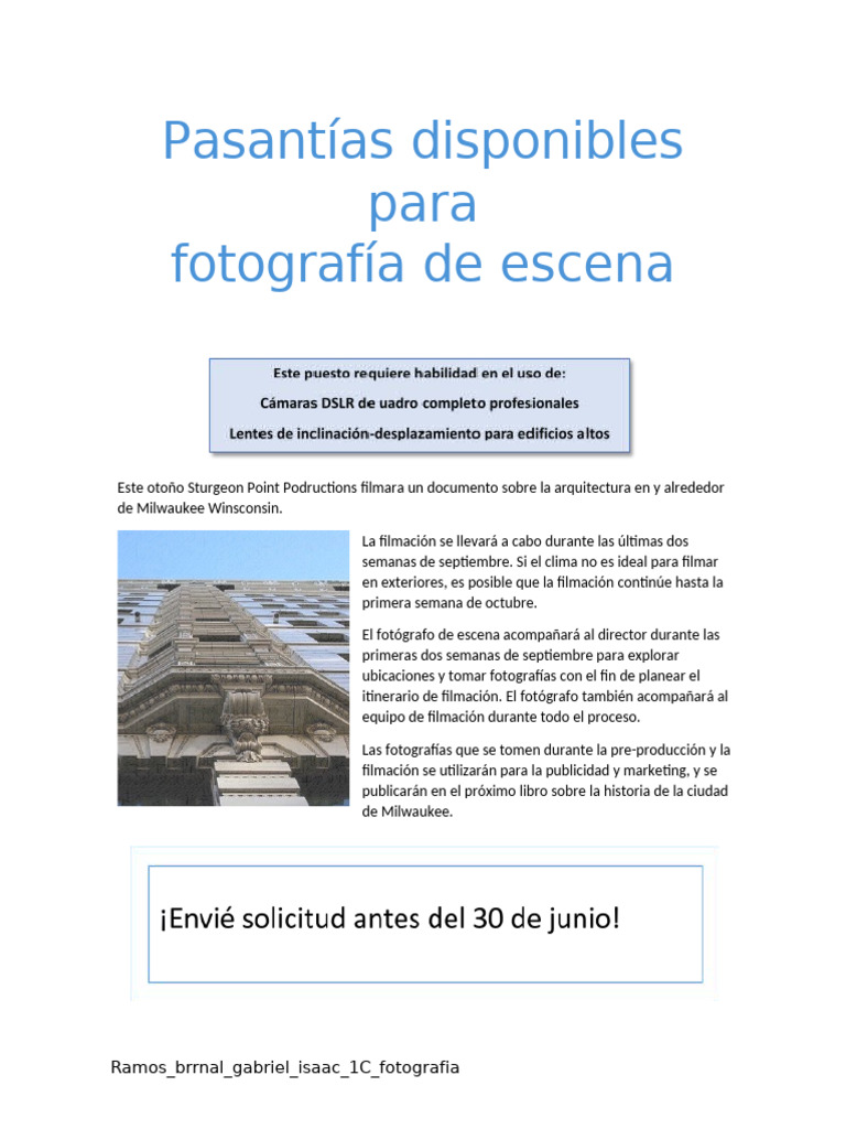 Ramos Bernal Gabriel Isaac 1C Fotografía | PDF