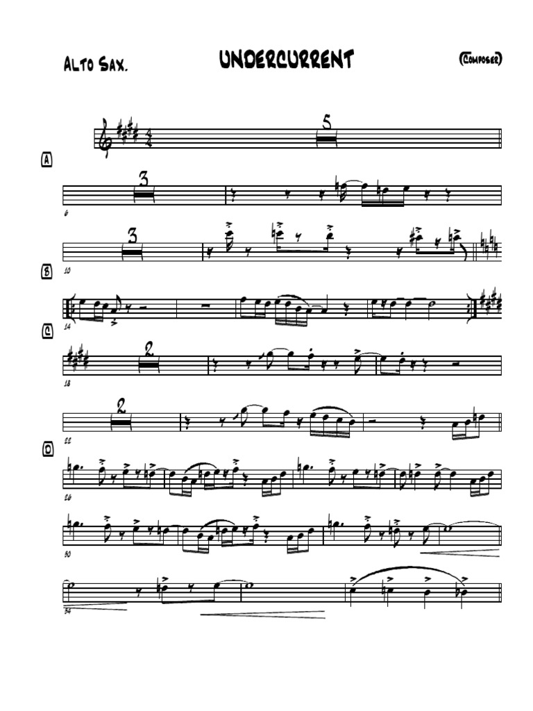 Finale 2005 - (UNDERCURRENT - 003 Alto Sax. | PDF