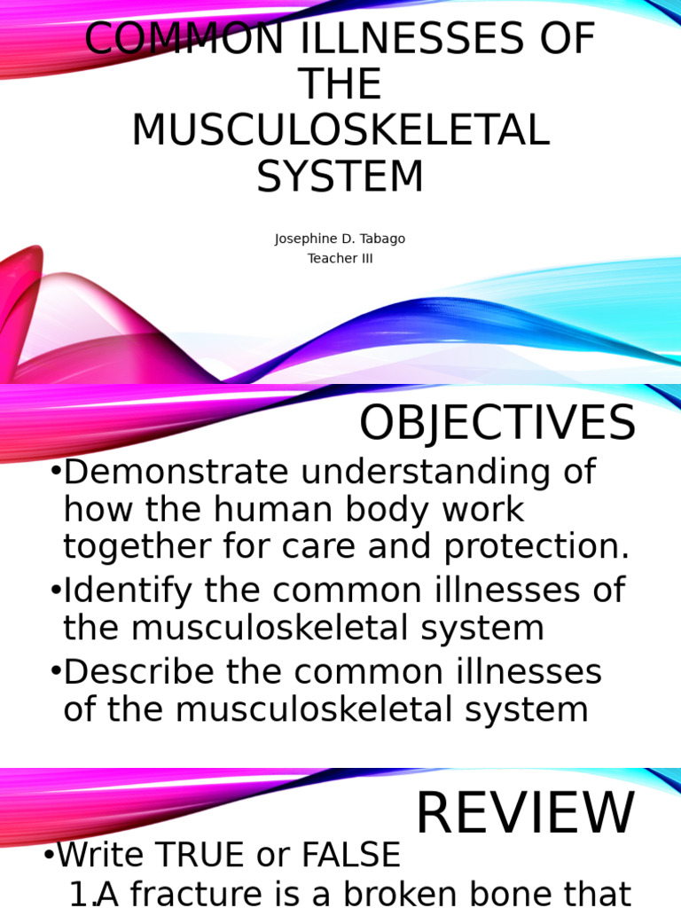 Common Musculoskeletal Illnesses Overview | PDF | Human Musculoskeletal ...