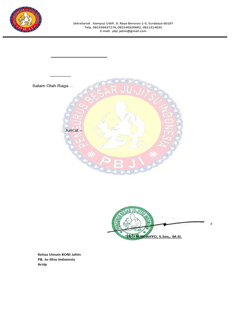 Juklak Kejurprov Ju-Jitsu Jatim 2024 | PDF