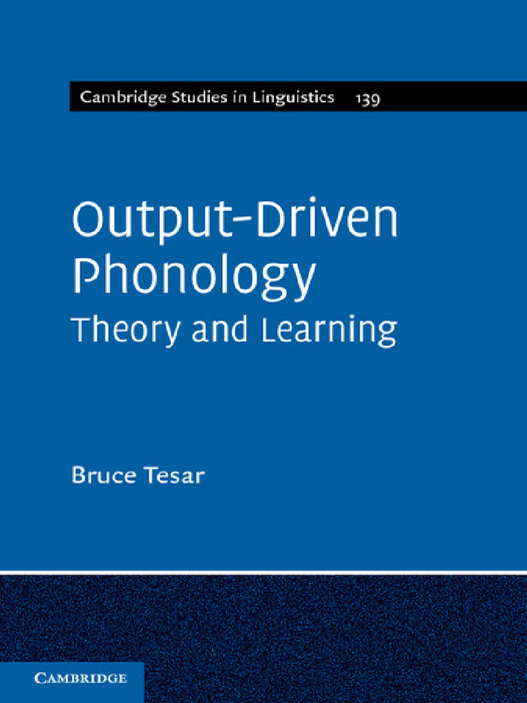 Output Driven Phonology Theory and Learning | PDF | Syntax | Linguistics