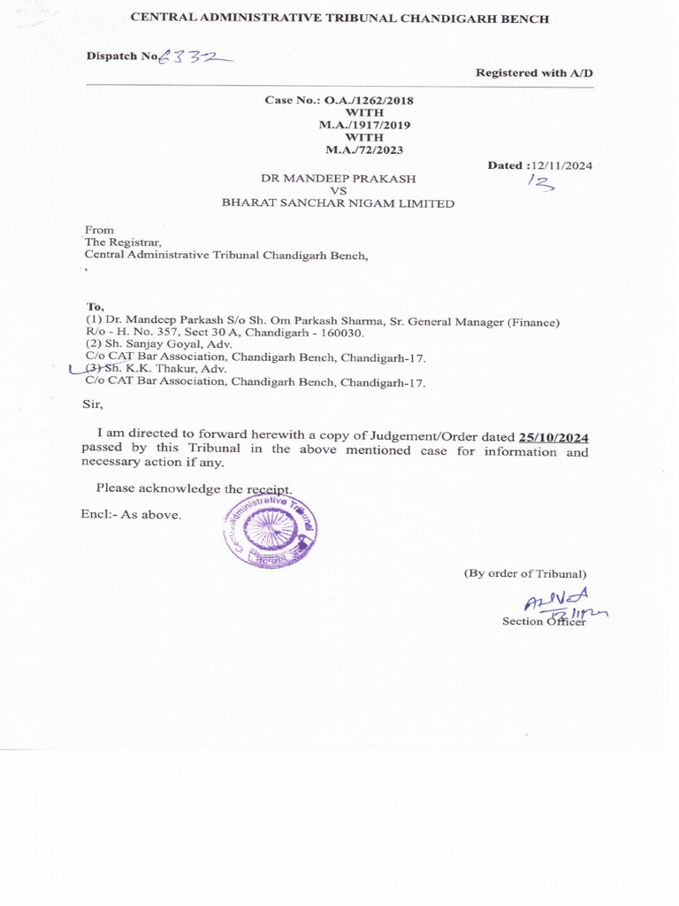 Order Mandeep Parkash - 000168 | PDF