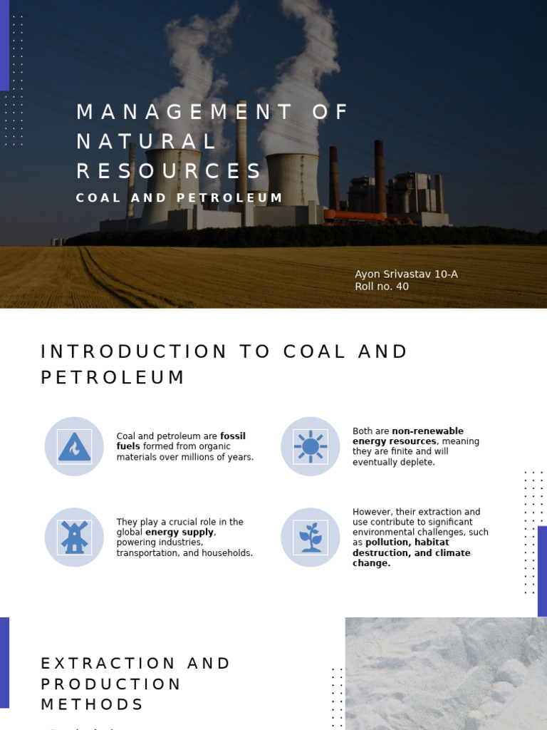 Management of Natural Resources Project | PDF | Coal | Petroleum