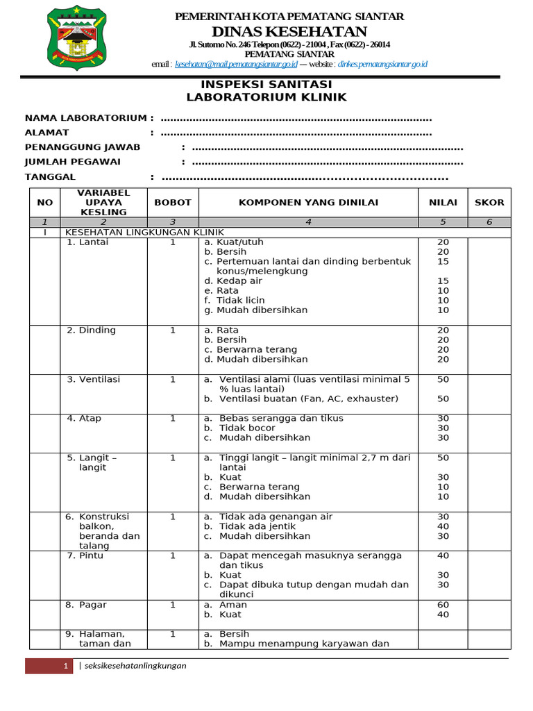 FORM IKL Laborstorium Klinik | PDF