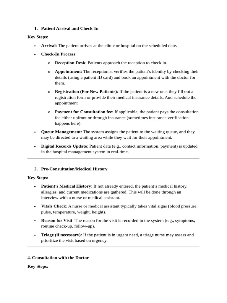 Opd Flow | PDF | Medical Diagnosis | Physical Examination