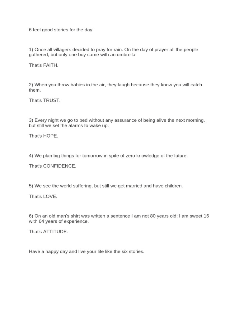 6 Inspiring Feel-Good Stories | PDF