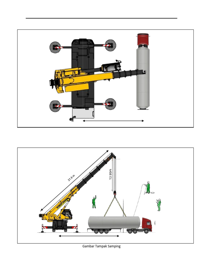 Sketsa Pengangkatan Tanki Fuel 39 KL | PDF