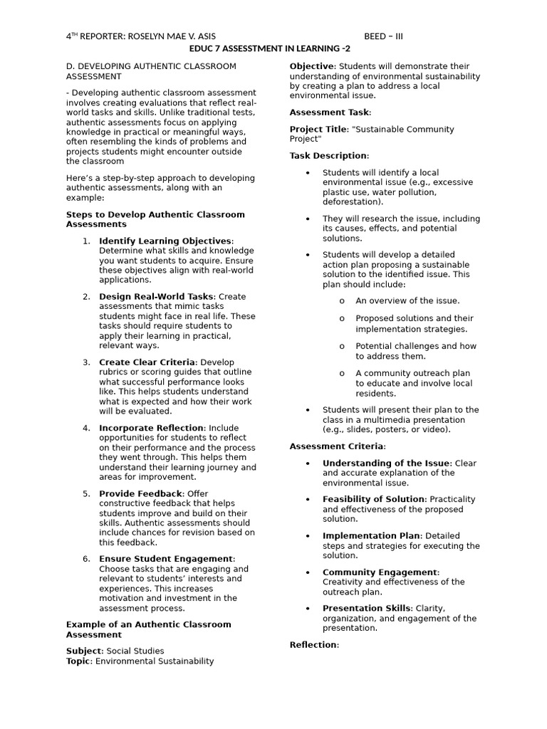 Assessment 2 Pdf Educational Assessment Education Theory