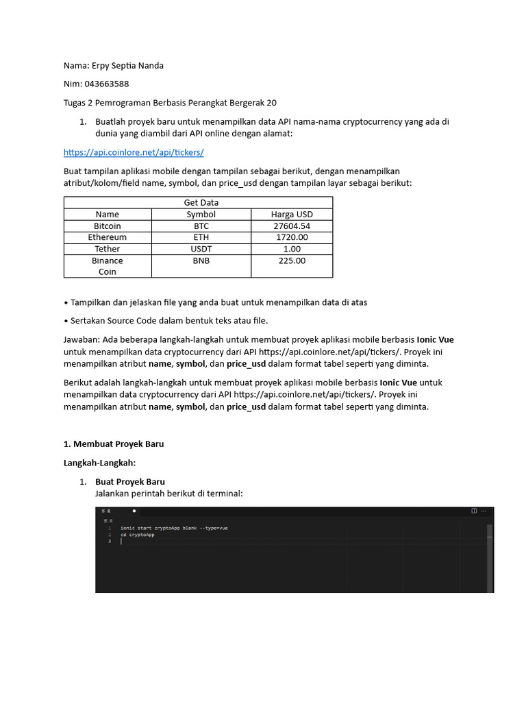 Tugas 2 Pemrograman Berbasis Perangkat Bergerak 20 | PDF