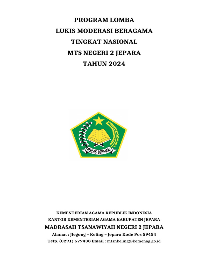 Program Lomba Lukis Moderasi Beragama | PDF