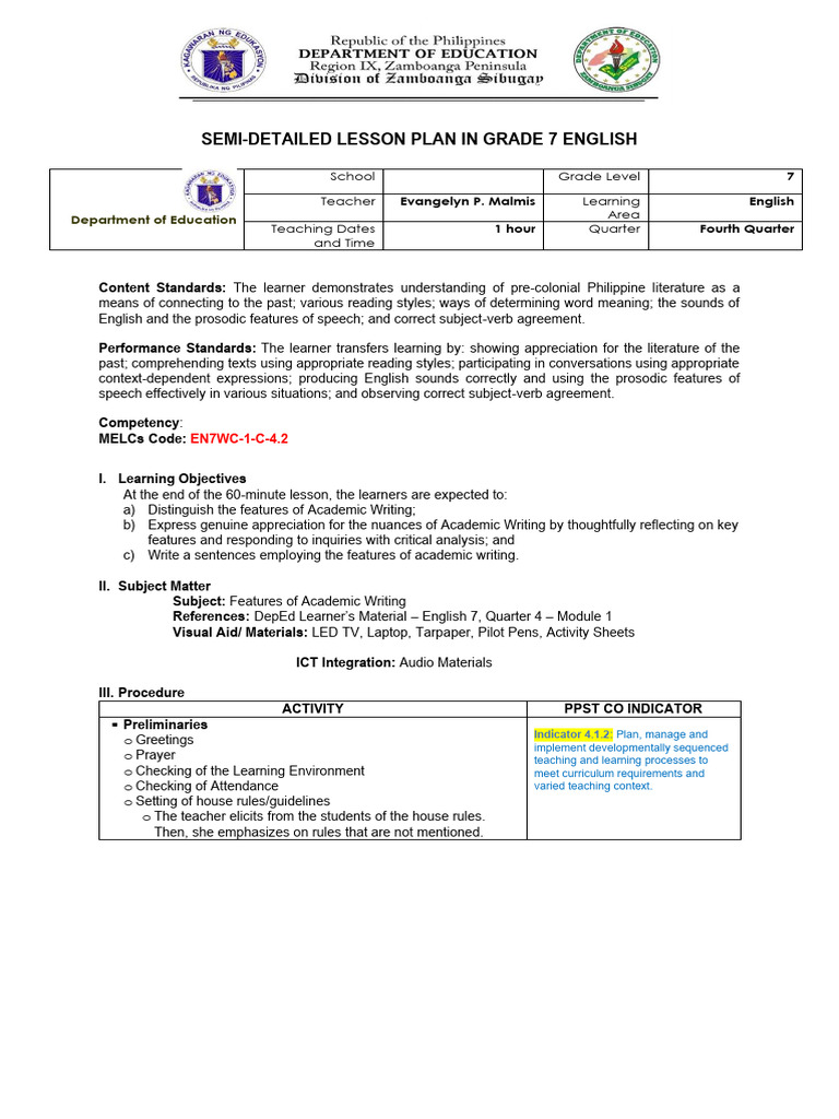 Activity 7 - SDLP - Evangelyn Malmis | PDF | Learning | Educational ...