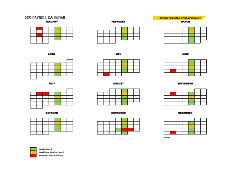 2023 Payroll Calendar | PDF