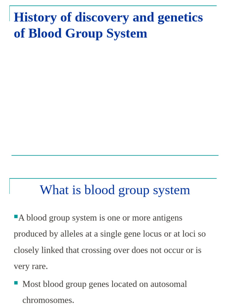 History of Blood Group Discovery | PDF | Blood Type | Dominance (Genetics)