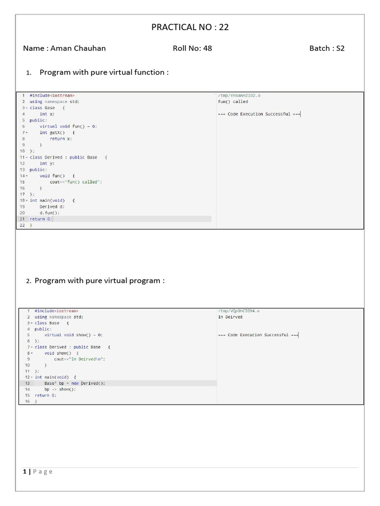 Oop Practical 22-1 | PDF