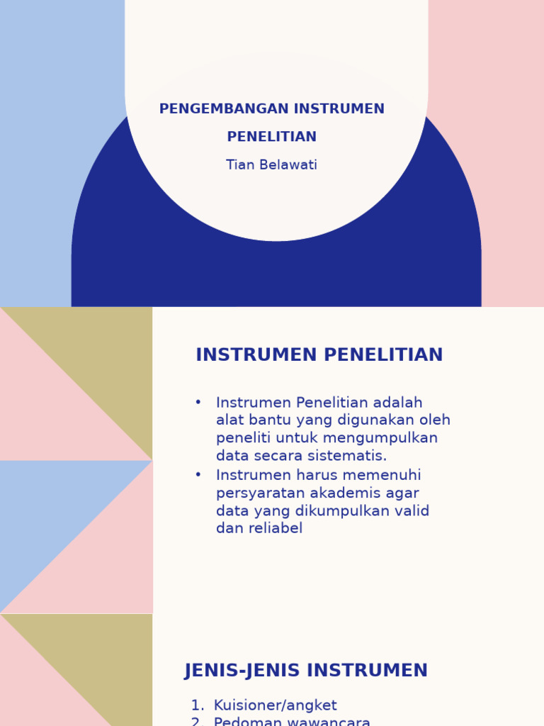 Panduan Pengembangan Instrumen Penelitian | PDF