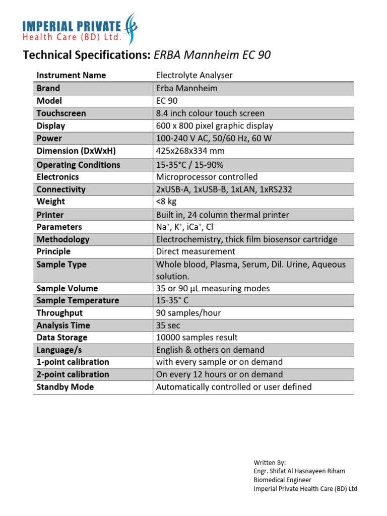 Erba Ec 90 | PDF | Technology & Engineering