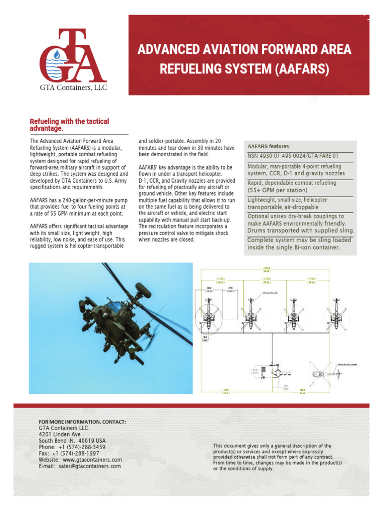 GTA AAFARS Brochure RSF | PDF | Aerial Refueling | Diesel Engine