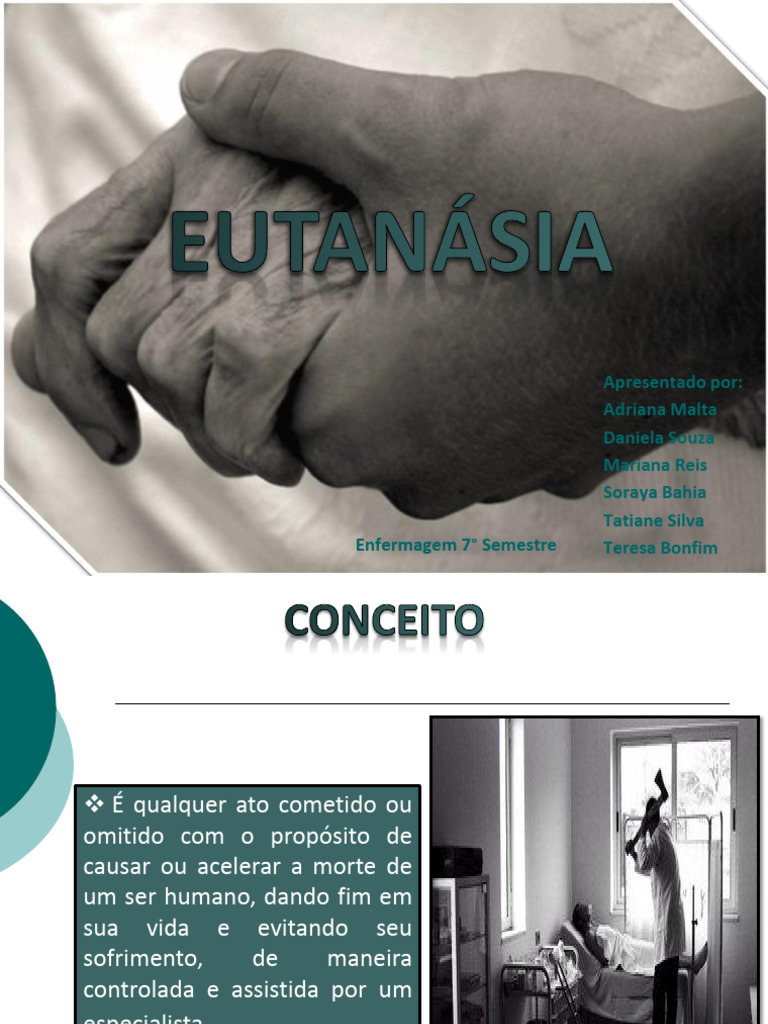 Apresentacao Eutanasia Slides | PDF | Enfermagem