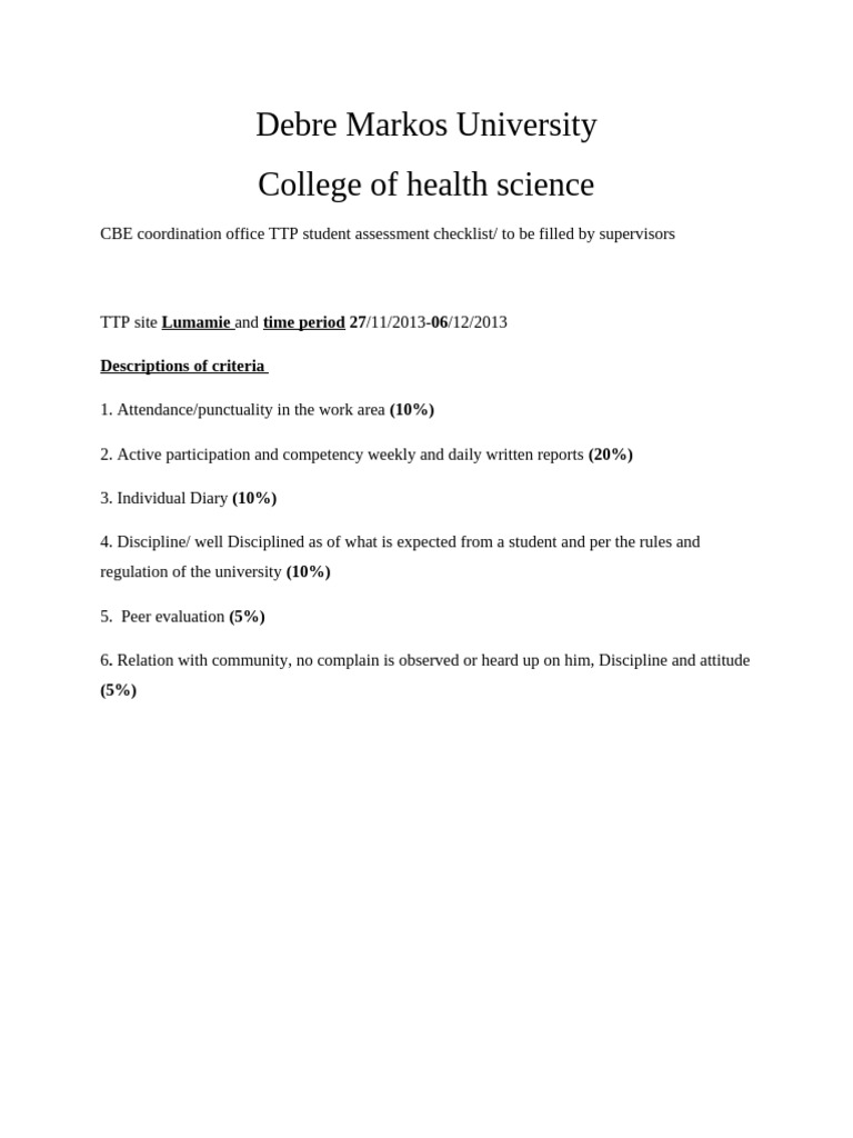 TTP Student Assessment Results | PDF