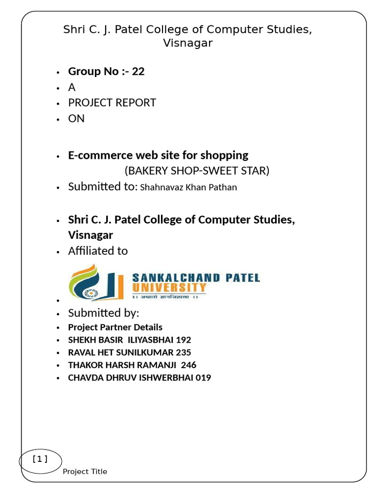 E-commerce Bakery Website Project Report | PDF | Password | User ...