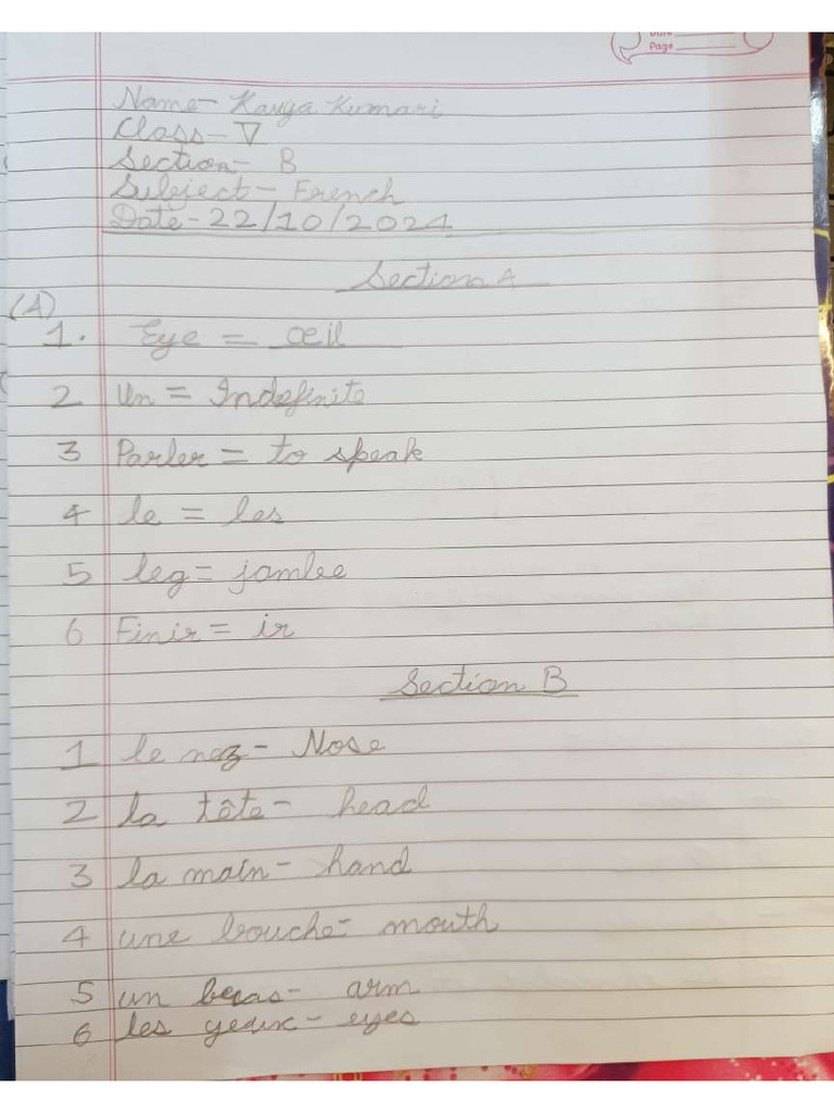 FrenchT1 Kavya | PDF