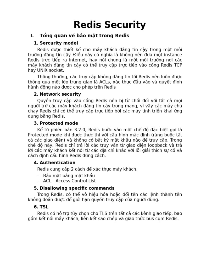 Redis Security | PDF