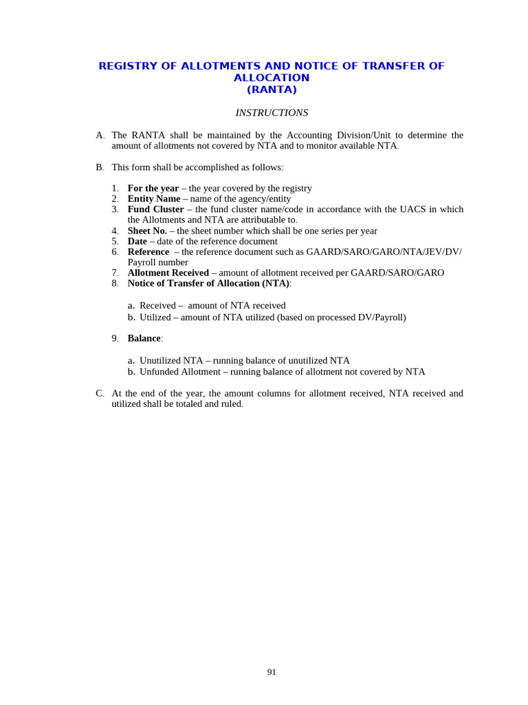 Appendix 31 - Instructions - RANTA | PDF