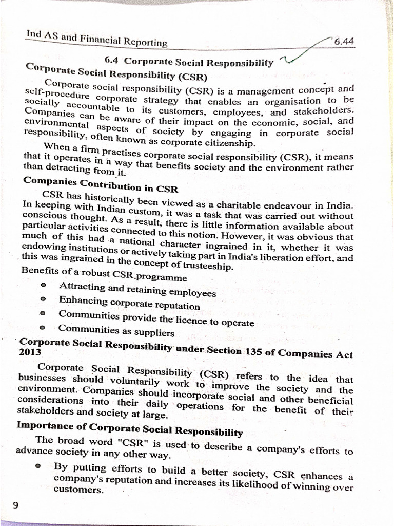 CSR Notes | PDF