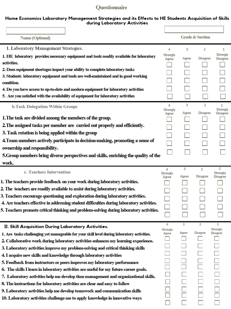 PR 2 Survey Questionnaire Sample | PDF | Cooking | Baking