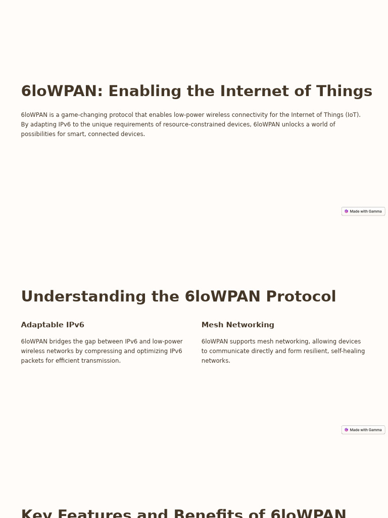 6loWPAN Enabling The Internet of Things | PDF