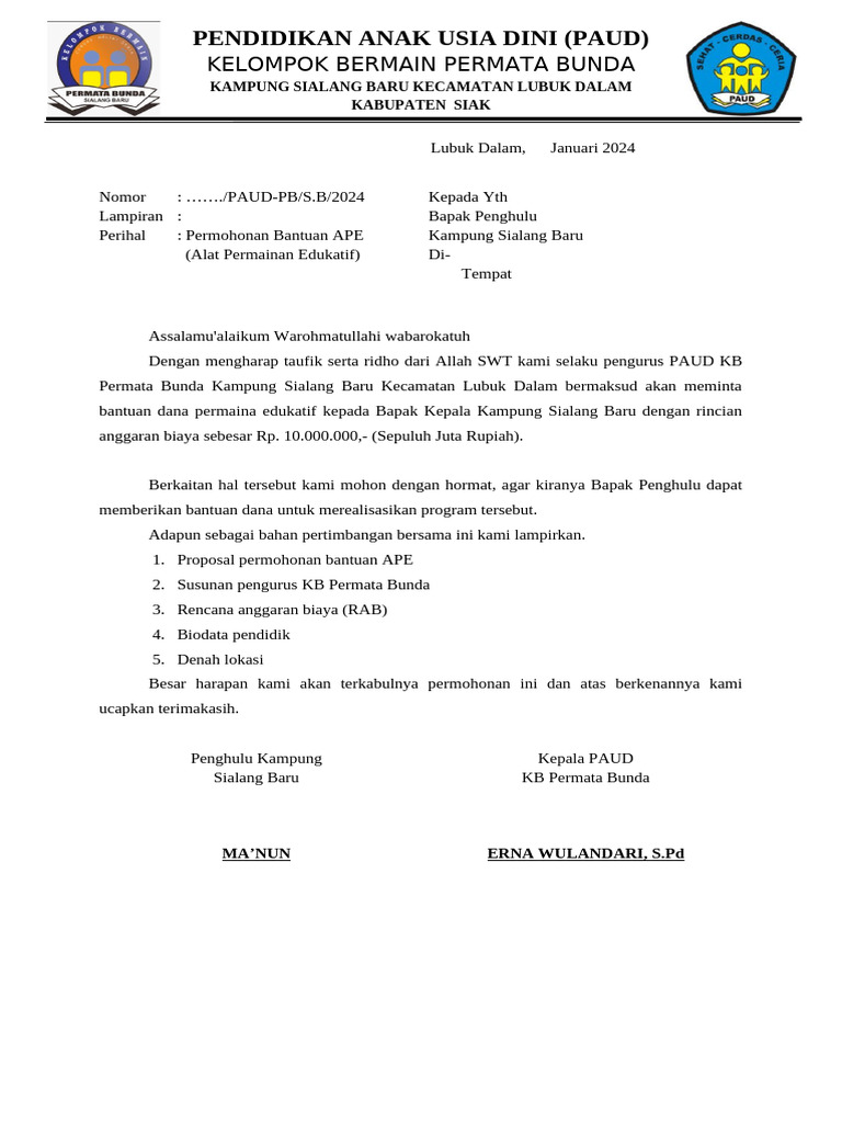 Proposal Desa Permata Bunda | PDF