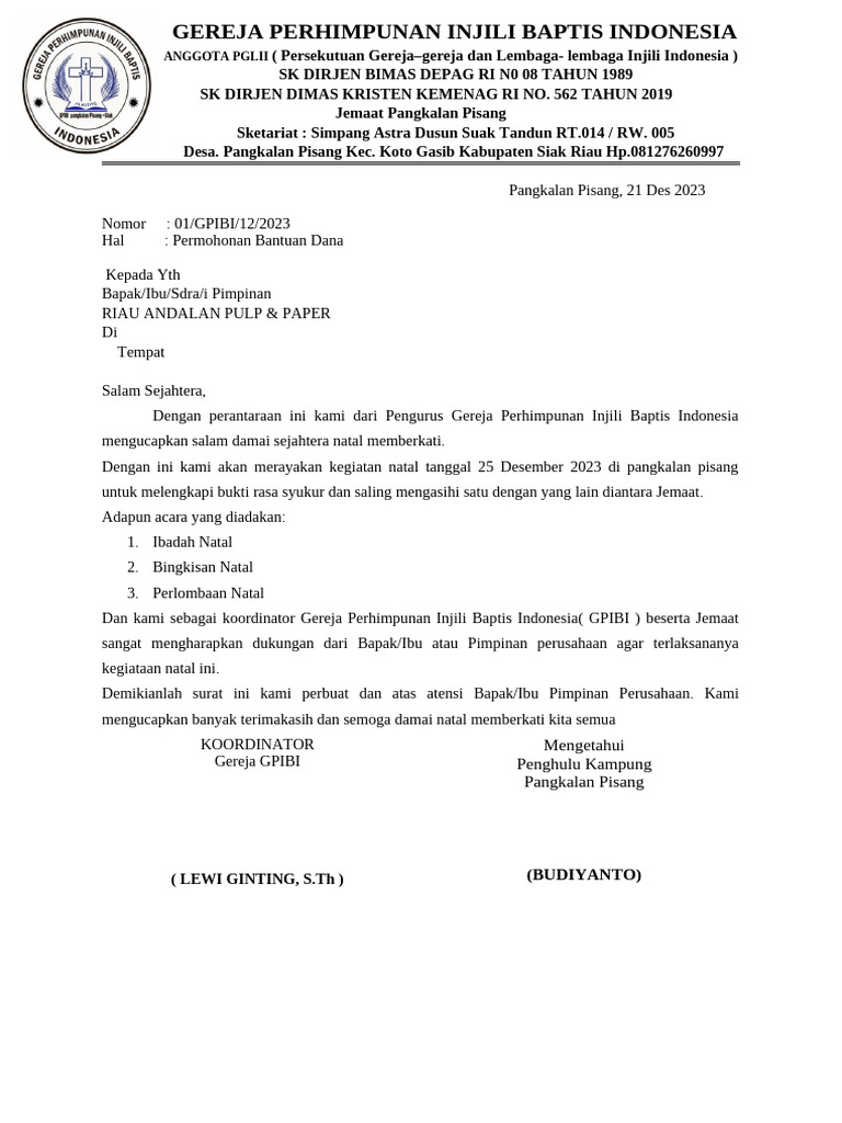 Isi Surat Gerja GPIBI | PDF | Kesehatan Holistik | Agama & Spiritualitas