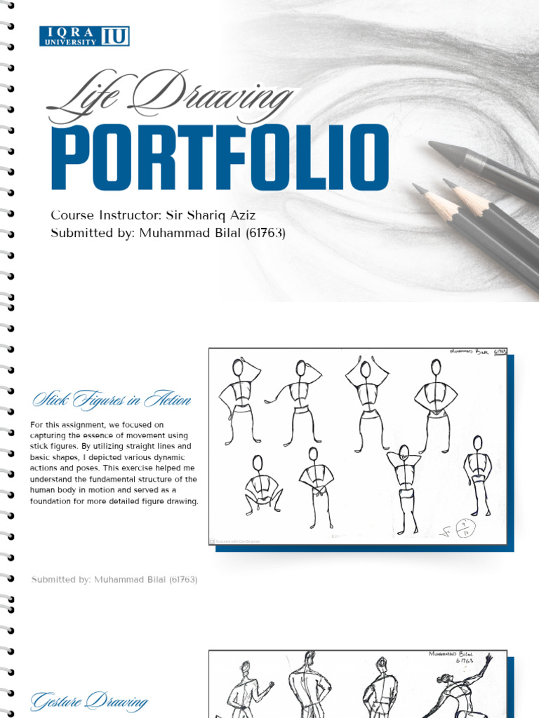 Life Drawing Portfolio by Muhammad Bilal | PDF | Drawing | Figure Drawing