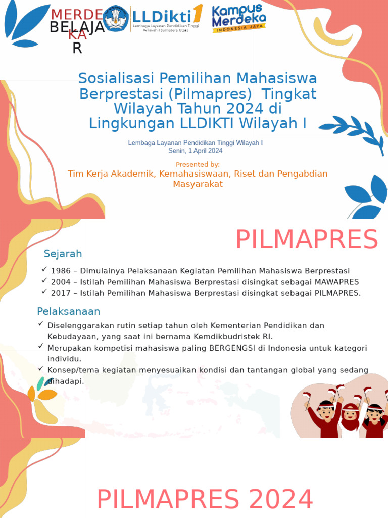 Sosialisasi Pilmapres 2024 LLDIKTI I | PDF | Karier & Perkembangan