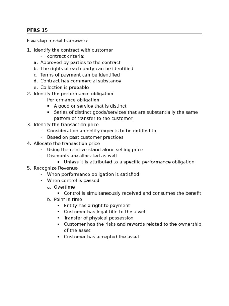 PFRS 15 | PDF