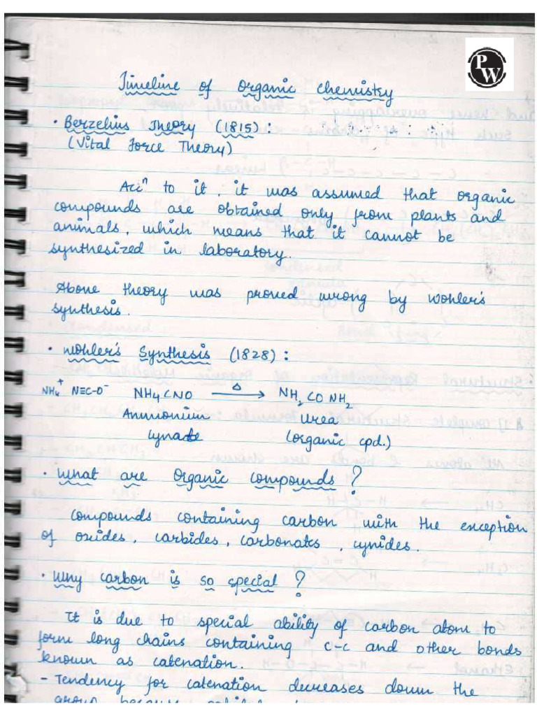 Organic Chemistry - Handwritten Notes - Yakeen NEET English 2024 | PDF ...