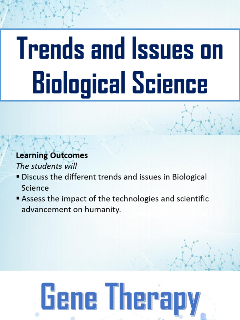Trends and Issues On Biological Science Gene Therapy and Stem Cells ...