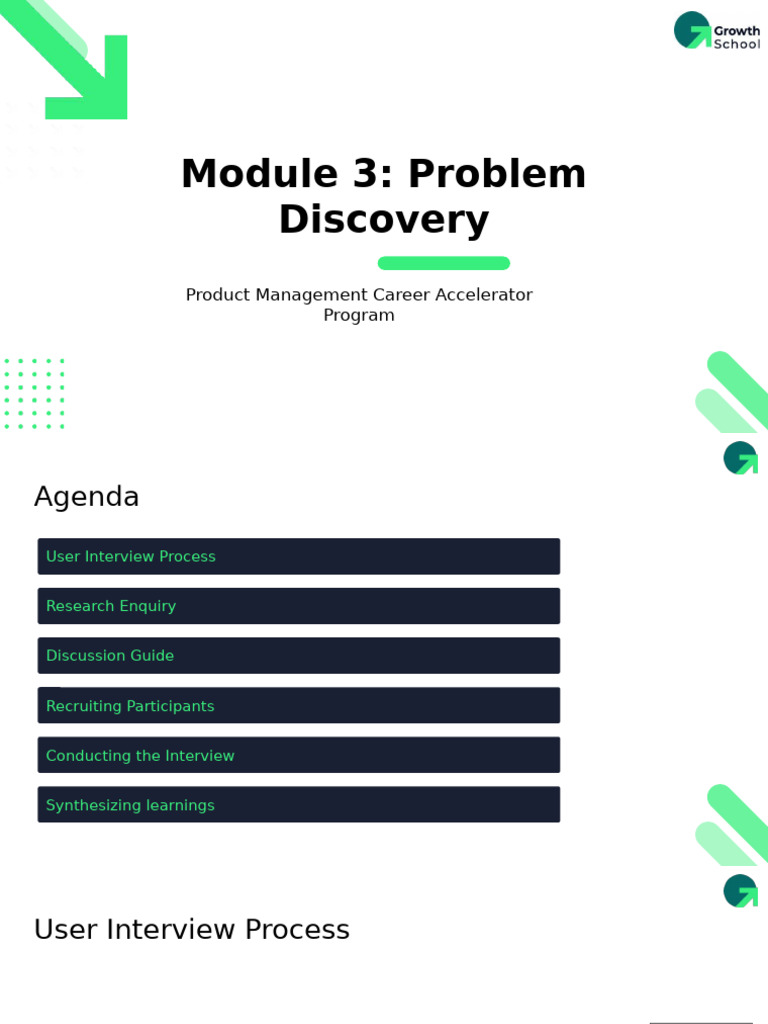 Module 3_ Session 4_ Problem Discovery | PDF | Interview | Cognition