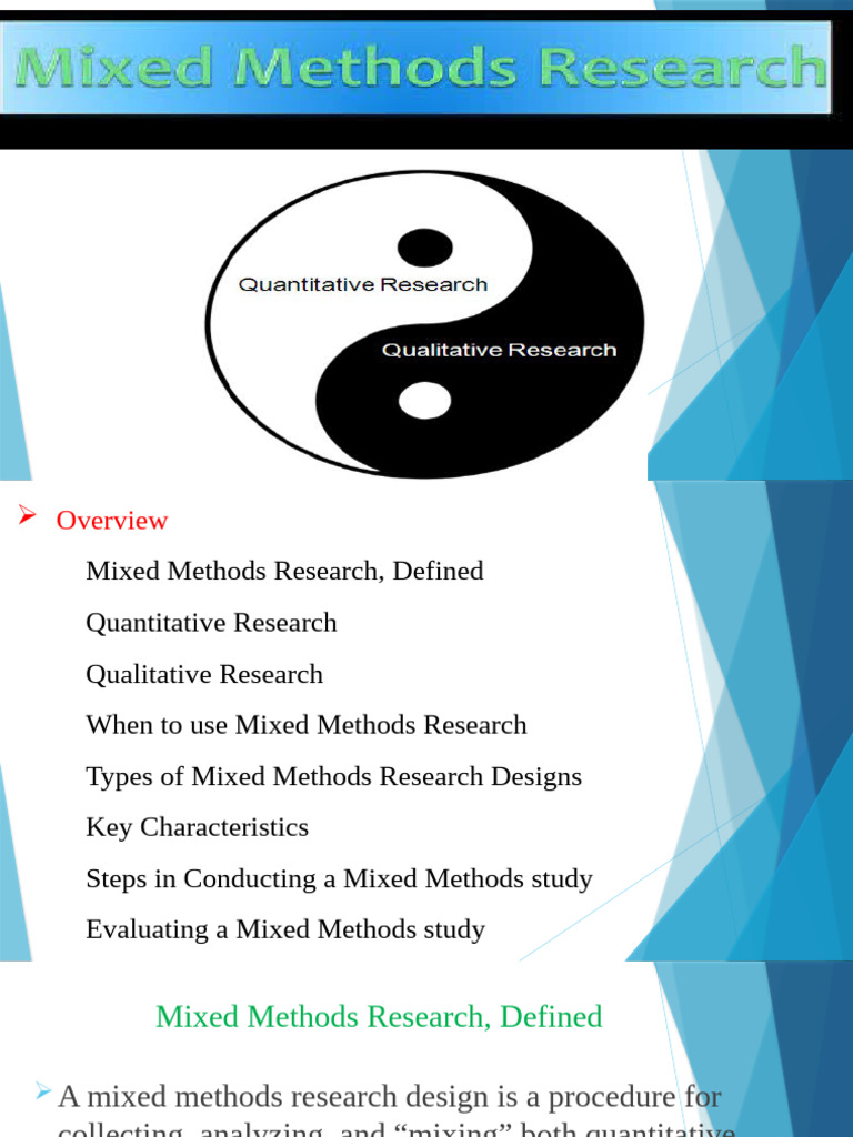 Presentation1 Mixed Research Methods | PDF | Quantitative Research ...