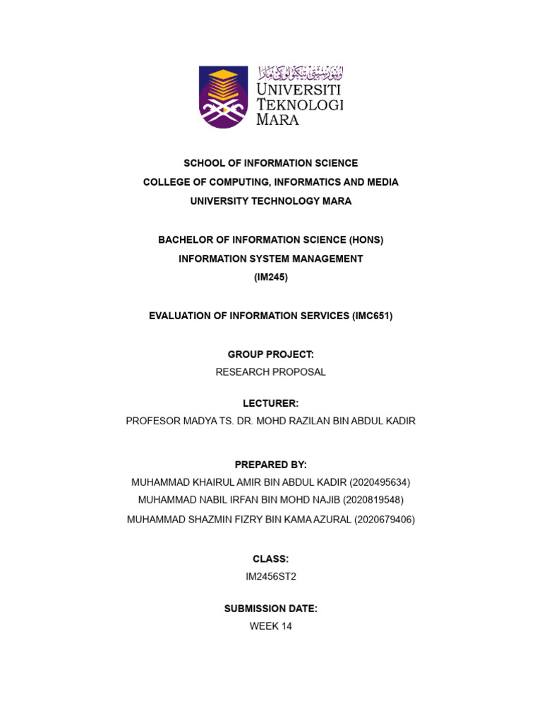 EXAMPLE IMC651 | PDF | Sampling (Statistics) | Educational Technology