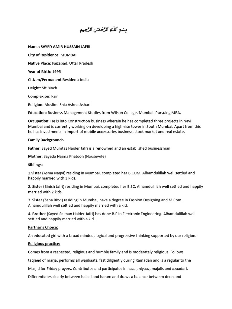 Biodata | PDF | Wellness