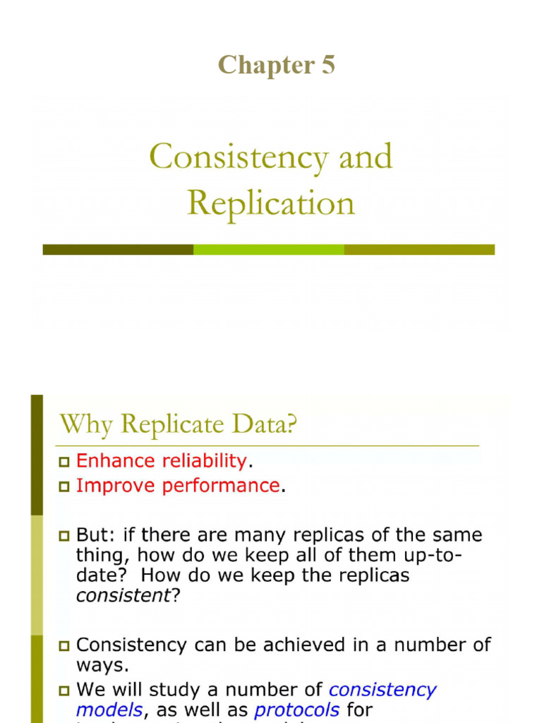 Ch-5 Consistency and Replication | PDF