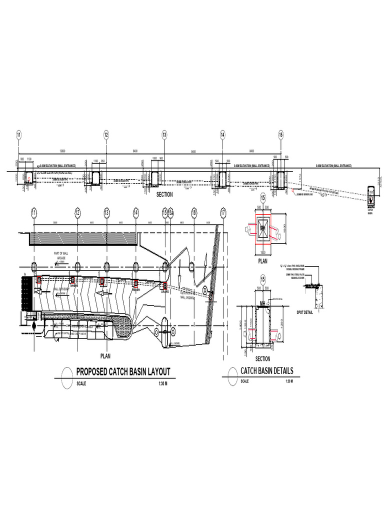 Mall Drop-Off Plans Ans Details-Catch Basin Layout | PDF | Storm Drain ...