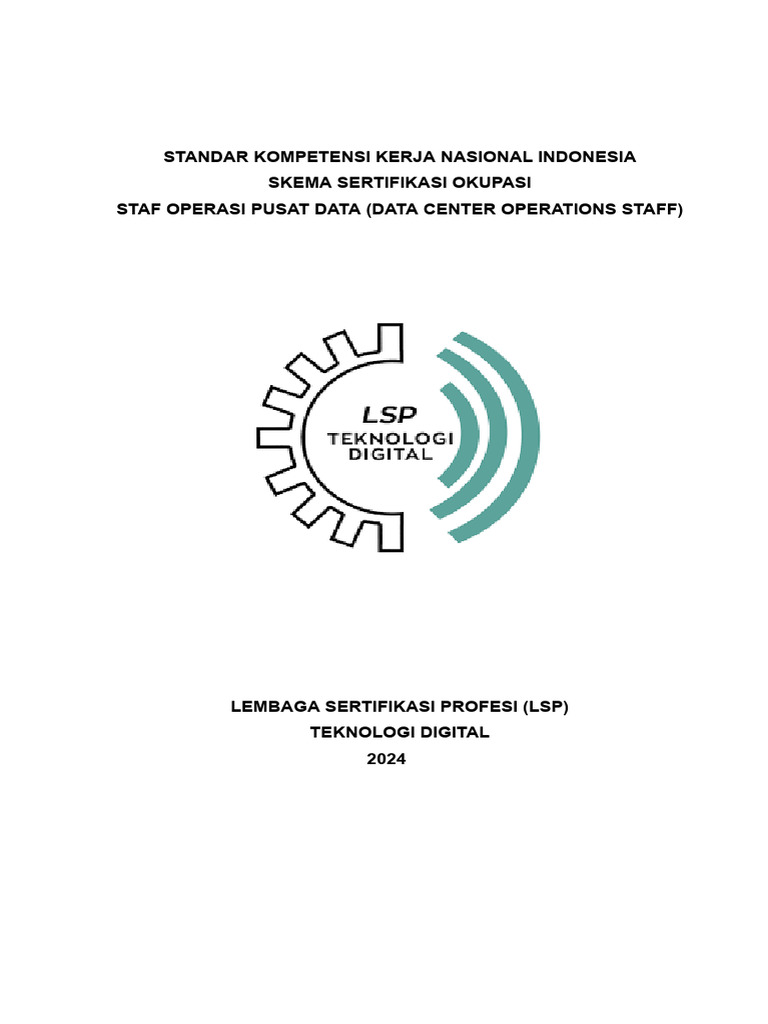 SKKNI Staf Operasi Pusat Data | PDF | Komputer