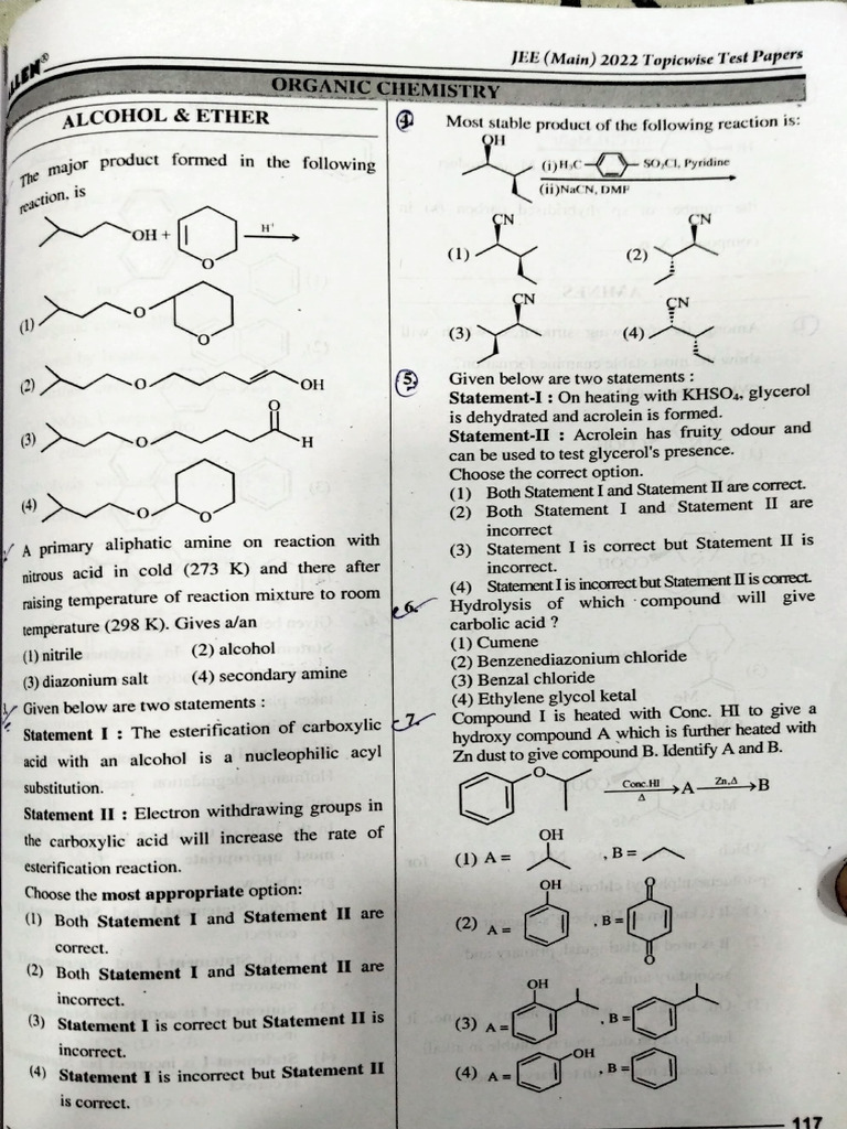 Alcohol Phenol Ether | PDF | Ester | Ether