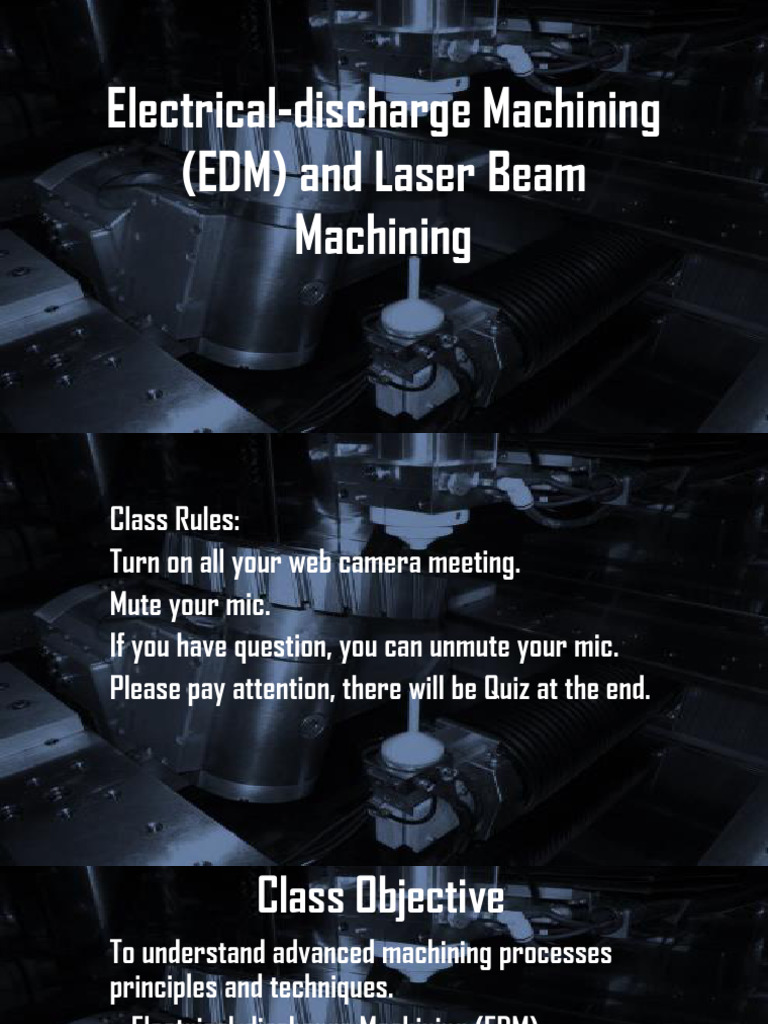 EDM and Laser Beam Mach DR Nanang | PDF | Machining | Laser