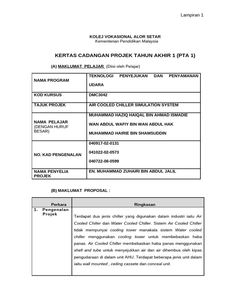 Kertas Cadangan PTA | PDF